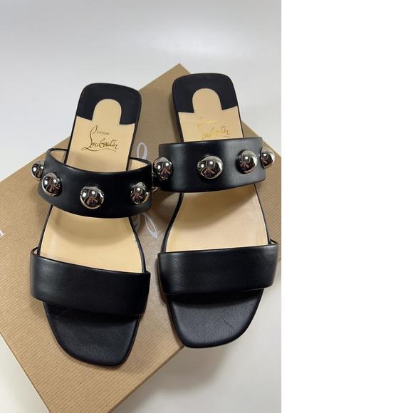 Christian Louboutin | Shoes | Simple Bille Black Dome Studded Spike ...